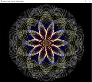 Galactic Flower Python Turtle Mini Project with Source Code - Follow Tutorials