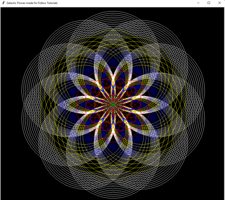 Galactic Flower Python Turtle Mini Project With Source Code Follow Tutorials